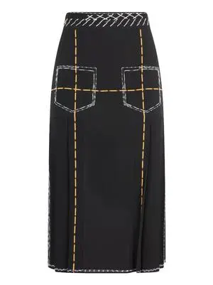 Moschino Contrast-stitch Skirt - Black
