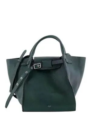 Celine Big Bag Grained Calfskin Small Satchel Green