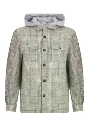 Fedeli Plaid Hooded Jacket - Neutrals