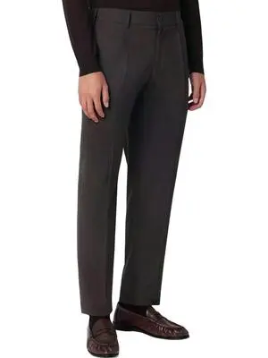 SANTANIELLO Irno Pleated Tailored Trousers - Brown