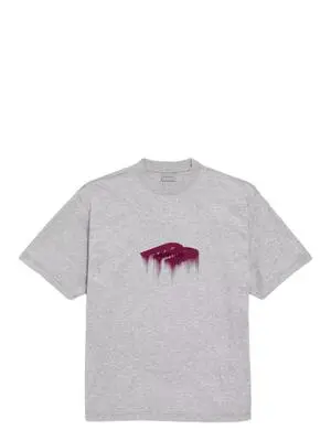 Balenciaga Wet Brush Logo-print Cotton T-shirt - Grey