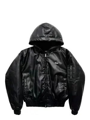 ALIS Hoiy Oversized Hooded Bomber Jacket - Black