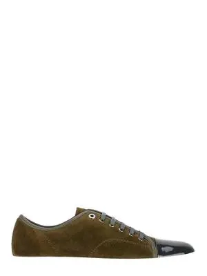 LANVIN Patent-leather Cap-toe Sneakers - Green