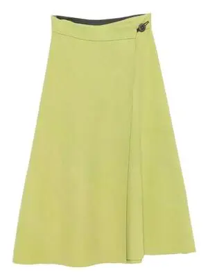 NIU Button-fastening Midi Skirt - Green