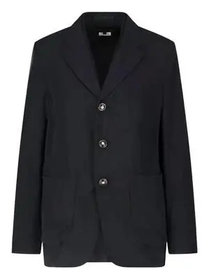 Comme Des Garçons Layered Notched-lapel Blazer - Black