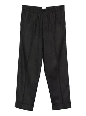 Closed Elasticated-waistband Trousers - Grey