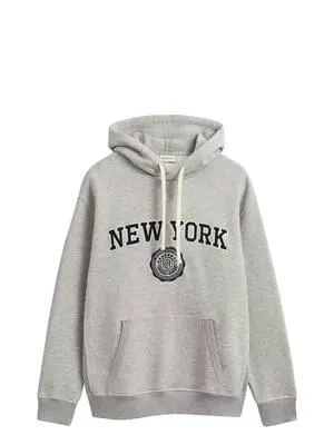 Gant Logo-patch Drawstring Hoodie - Grey