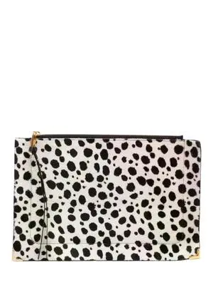 CHLOÉ 2000-2026 Ponyhair Dalmatian Print Clutch Bag