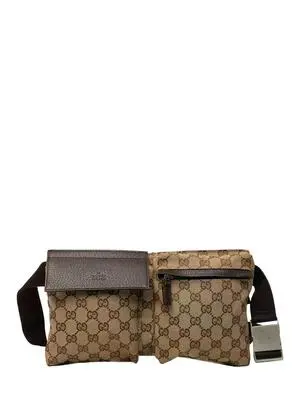 Gucci 2000-2015 Gg Canvas Double Pocket Belt Bag - Neutrals