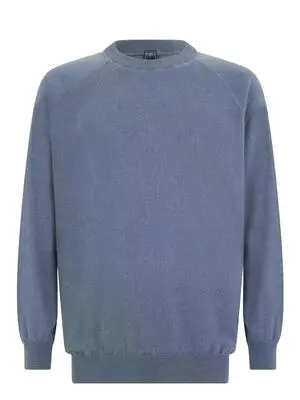 Fedeli Cashmere Raglan-sleeve Sweater - Blue