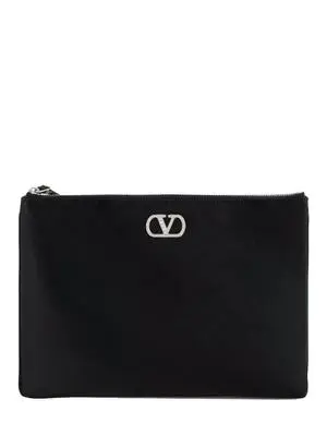 Valentino Garavani Vlogo Signature Clutch Bag Black
