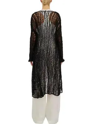 TOTALLY. H Open-knit Front-tie Cardigan