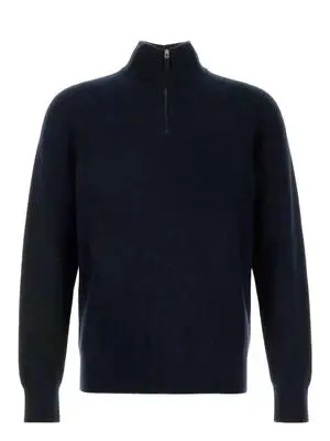 Zegna Quarter-zip Cashmere Sweater - Blue