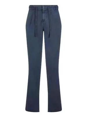 Fedeli Straight-leg Drawstring Trousers - Blue