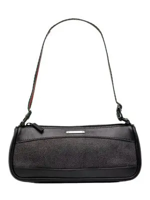 GUCCI 2000-2015 Denim Web Shoulder Bag