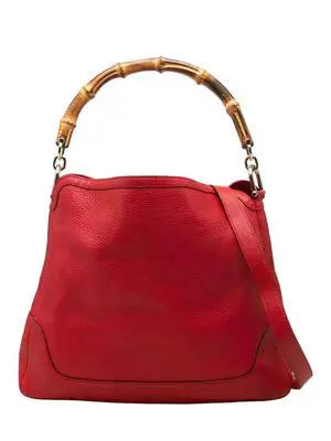 GUCCI 2000-2015 Calfskin Bamboo Diana Satchel