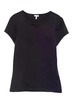 Loewe Anagram-embroidered Bow-detail T-shirt Blue