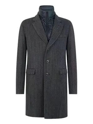 Herno Padded-insert Notch-collar Coat - Grey