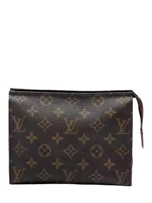 LOUIS VUITTON 1987 Monogram Toiletry Pouch 19 Clutch Bag - Brown