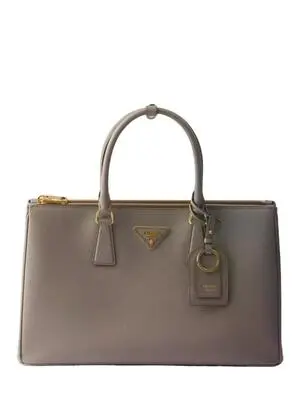 Prada Galleria Large Saffiano Leather Bag Grey