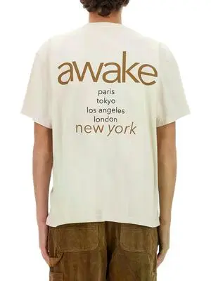 AWAKE NY Logo-print T-shirt - Neutrals