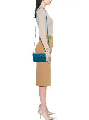 Bottega Veneta 2010 Mini Nappa Intrecciato Turn Lock Crossbody Bag - Blue