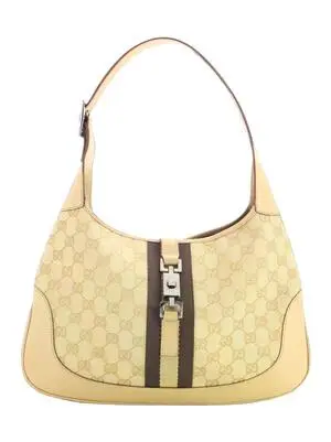GUCCI Web Jackie O Gg Canvas Medium Hobo Bag
