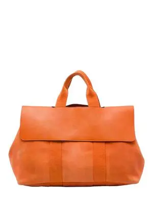 Hermès 2009 Toile And Swift Valparaiso Mm Handbag - Orange