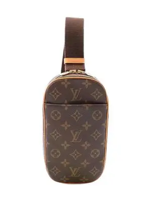 LOUIS VUITTON 2002 Monogram Pochette Ganju Bag - Brown