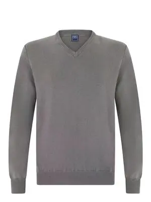 Fedeli V-neck Cashmere Sweater Grey