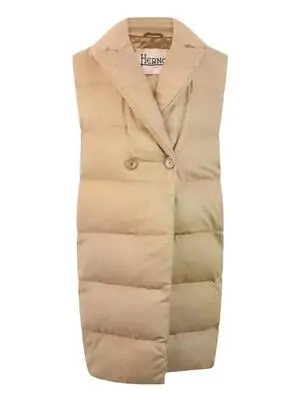 Herno Quilted Double-breasted Vest Neutrals