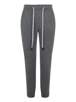 Fedeli Drawstring Cashmere Track Pants - Grey
