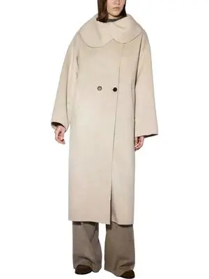 LIVIANA CONTI Peter-pan Collar Double-breasted Coat