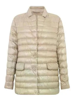 Herno Quilted Button-up Jacket Neutrals