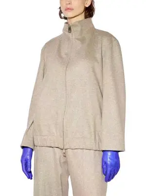 LIVIANA CONTI High-neck Elasticated-hem Jacket