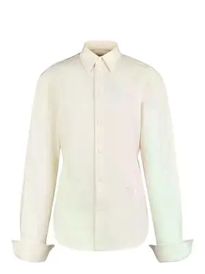 TOD'S Embroidered-logo Button-up Shirt