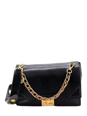 Fendi Kan U Leather Medium Shoulder Bag - Black