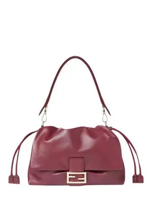 FENDI Baguette Leather Shoulder Bag