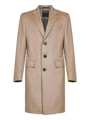 Zegna Oasi Cashmere Single-breasted Coat - Neutrals