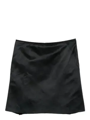 JIL SANDER 2000 Satin-finish A-line Mini Skirt