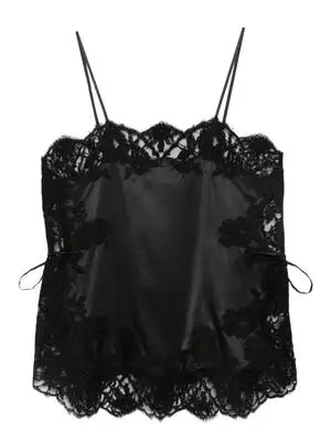 DOLCE & GABBANA Lace-trim Silk Camisole Top