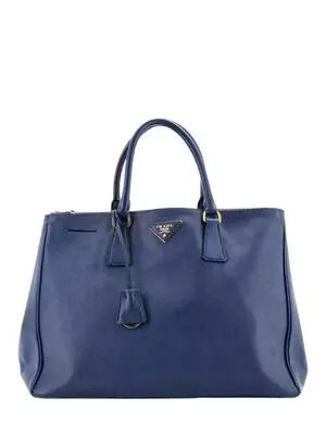 Prada Lux Open Saffiano Leather North South Tote Bag - Blue