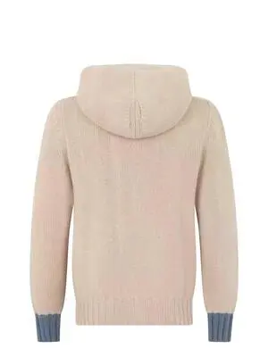 Fedeli Argyle Cashmere Hoodie Neutrals