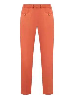 Fedeli Slim-fit Turn-up Trousers - Orange