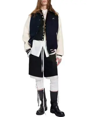 ANN DEMEULEMEESTER Pinstripe Button-up Waistcoat - Black