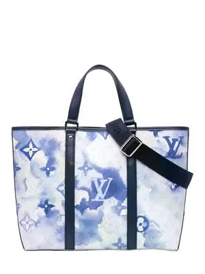 LOUIS VUITTON 2021-2026 Monogram Watercolor Weekend Tote Pm Satchel - Blue