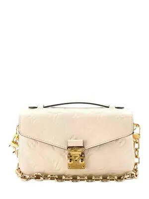 LOUIS VUITTON Pochette Metis Monogram Empreinte Leather East West Crossbody Bag - Neutrals