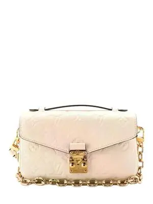 LOUIS VUITTON Pochette Metis Monogram Empreinte Leather East West Crossbody Bag Neutrals