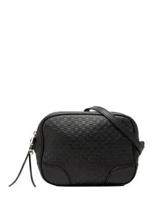 Gucci 2000-2015 Microguccissima Bree Crossbody Bag Black