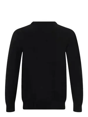 Fedeli V-neck Long-sleeve Sweater - Black